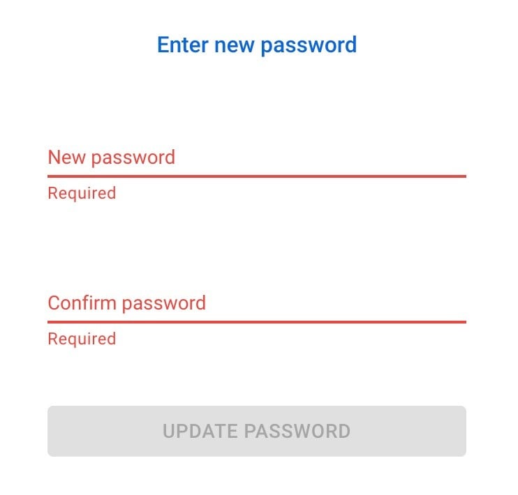 Reseting your password